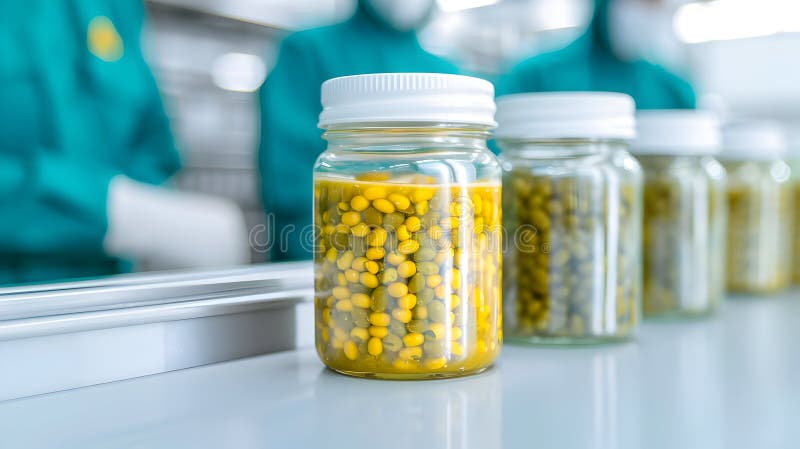 Quality Control of Preserved Vegetables, Inspection in a Modern Food ...