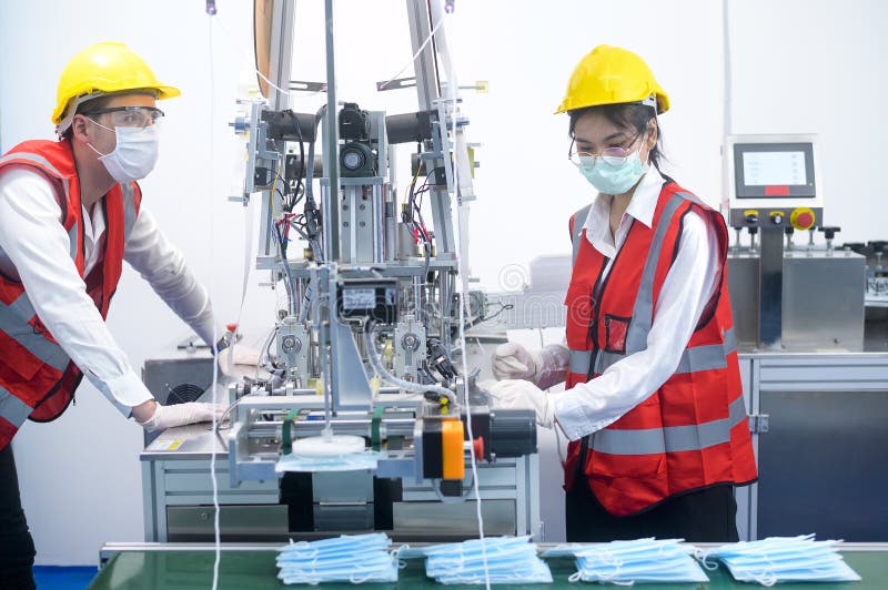 Quality Control QC Engineer Monitoring and Checking Machine System in ...