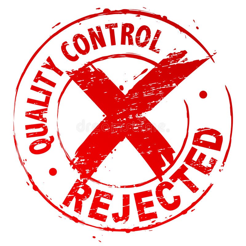 Quality Control Rejected stock vector. Illustration of check - 12027833