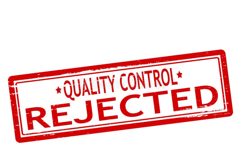 Quality control rejected stock illustration. Illustration of mark ...