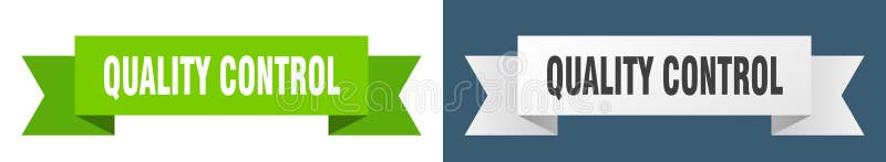Quality Control Ribbon. Quality Control Isolated Paper Sign. Banner ...