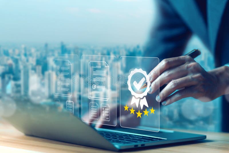 Quality Control, Service Best Certification Industrial. Concept of ...