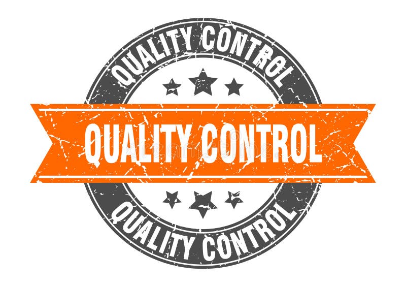 Quality Control Round Ribbon Isolated Label. Quality Control Sign Stock ...