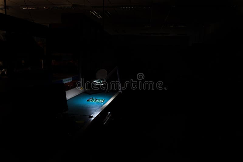 Quality Control Station in an Electronics Manufacturing Factory Stock ...