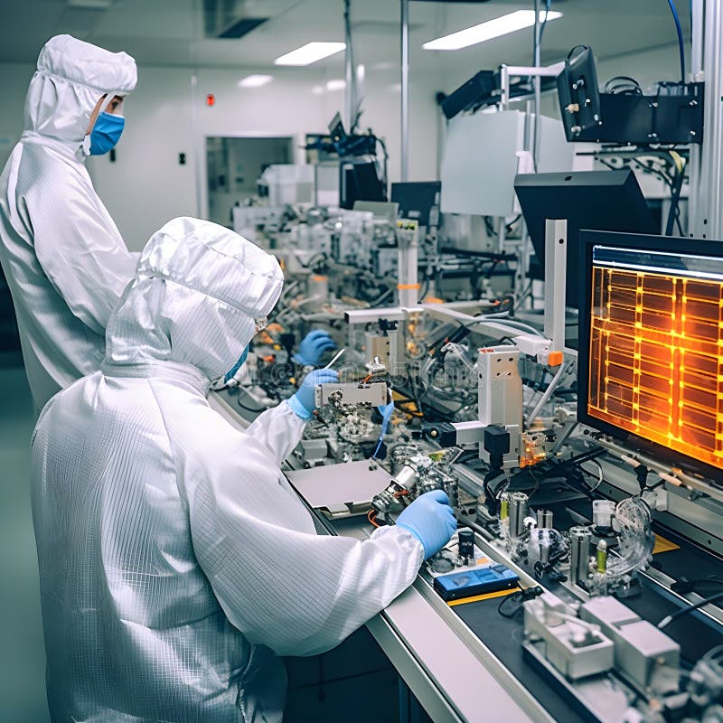Quality Control Station within the Factory, Where Technicians are ...