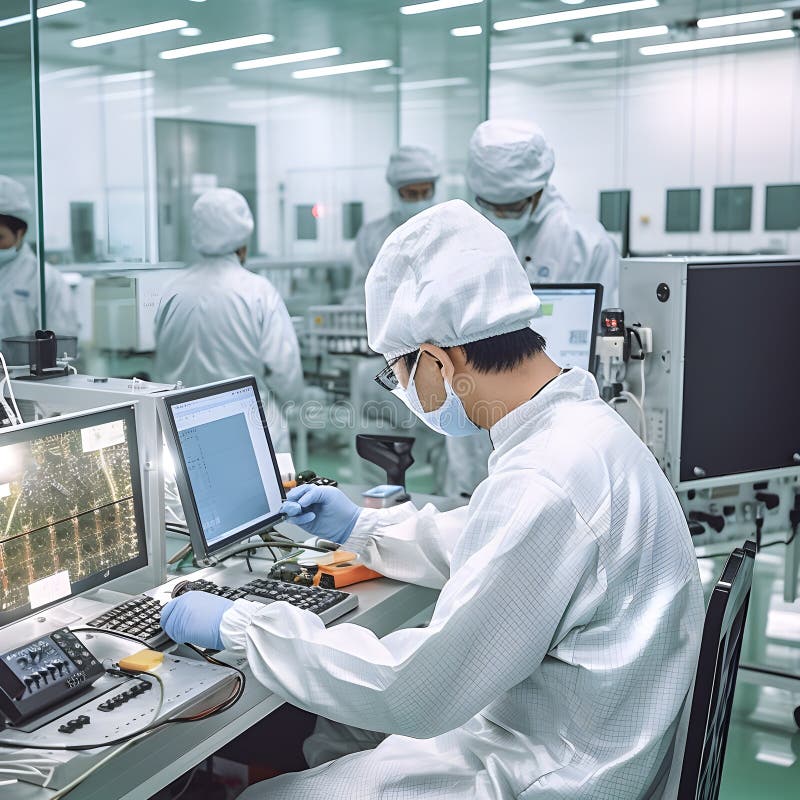 Quality Control Station within the Factory, Where Technicians are ...