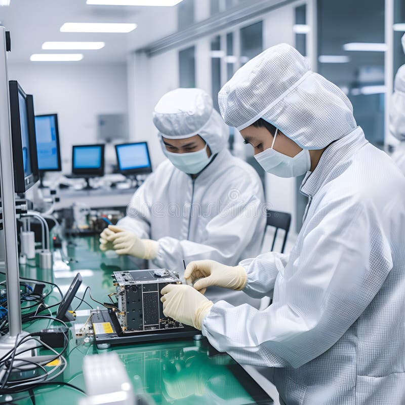 Quality Control Station within the Factory, Where Technicians are ...