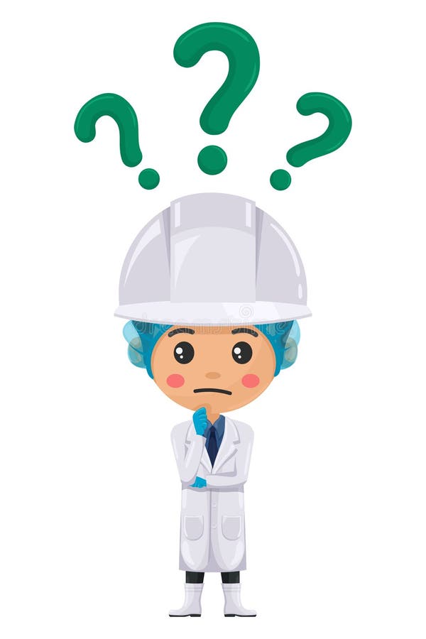 Quality Control Supervisor Expressing Doubt, Uncertainty with a ...