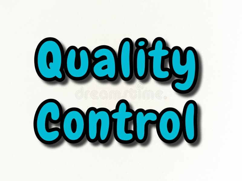 Quality Control Text 3d Illustration Stock Illustration - Illustration ...