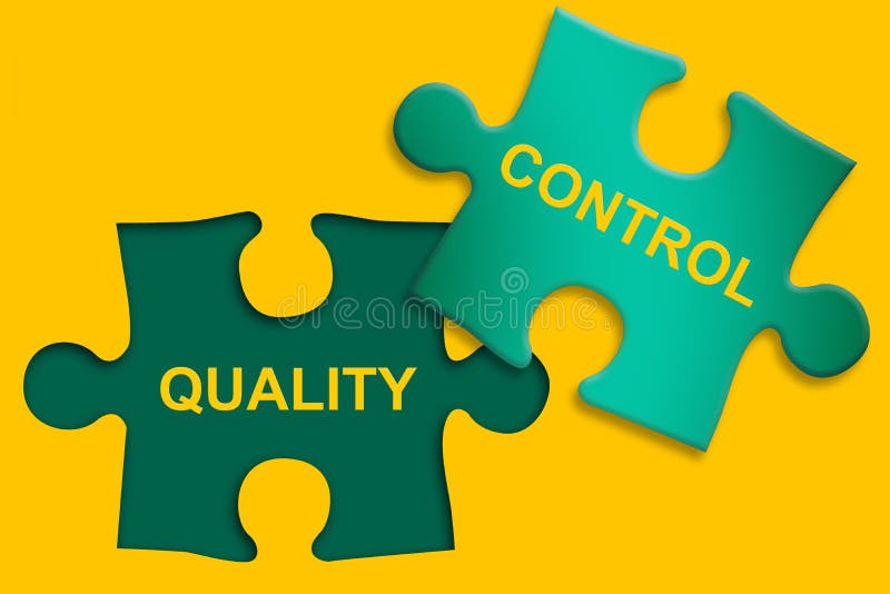 Quality Control Text on Jigsaw Puzzle Stock Illustration - Illustration ...