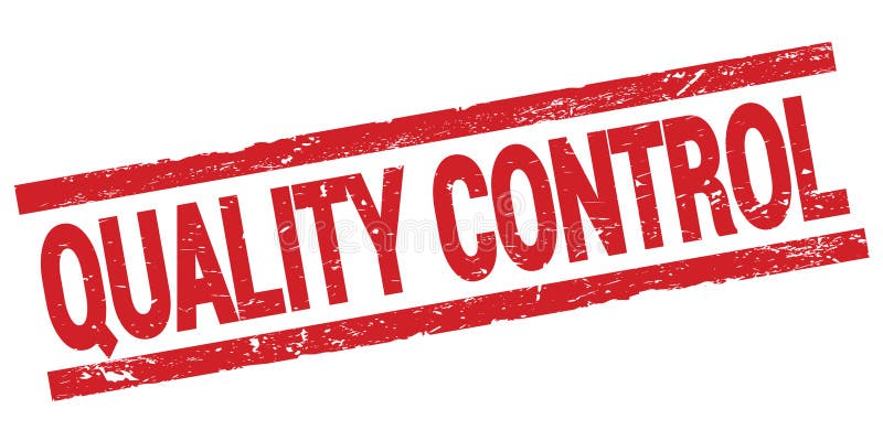 QUALITY CONTROL Text on Red Rectangle Stamp Sign Stock Illustration ...