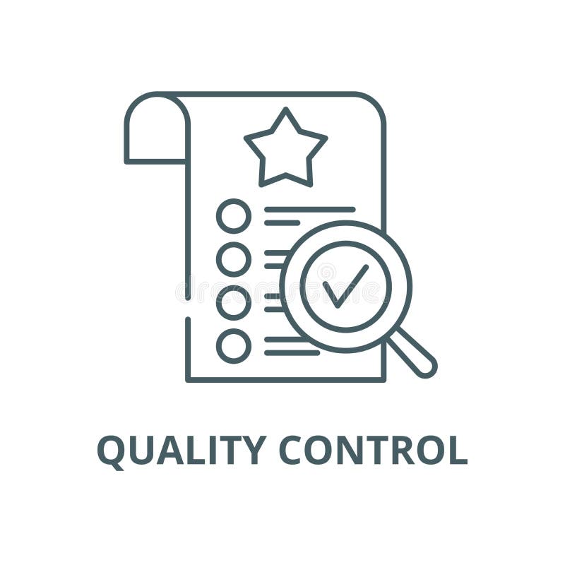 Quality Control Line Icon Concept. Quality Control Vector Linear ... Quality Control Line Icon Concept. Quality Control Vector Linear ...