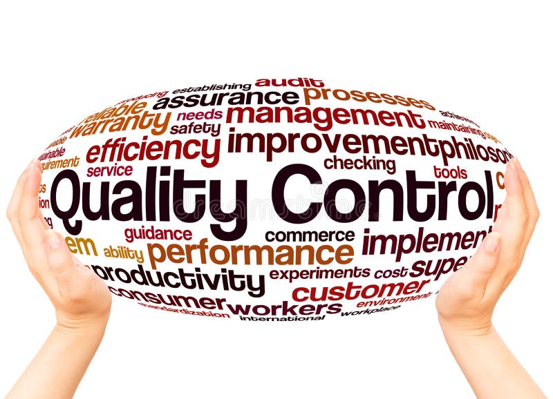 Quality Control Word Cloud Hand Sphere Concept Stock Illustration ...