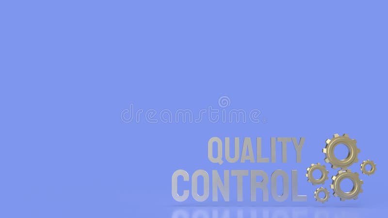 The Quality Control Word and Gear Image 3d Rendering Stock Illustration ...