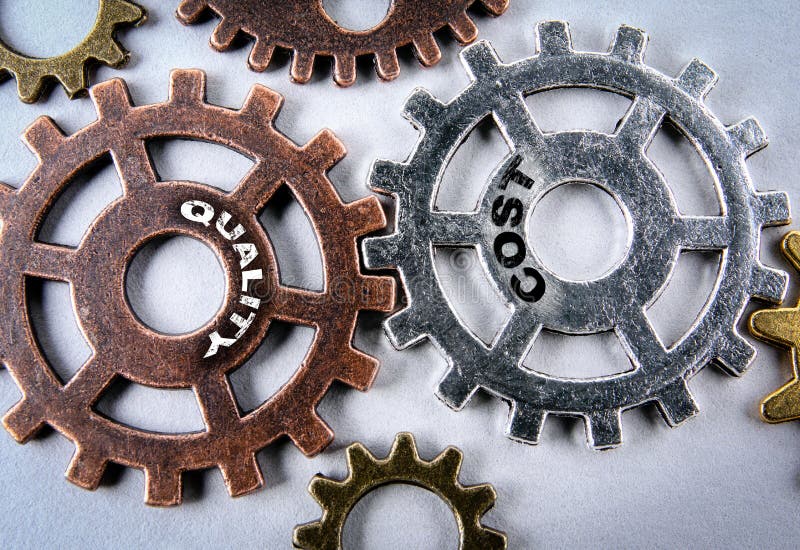 Quality and cost concept stock photo. Image of development - 129712426