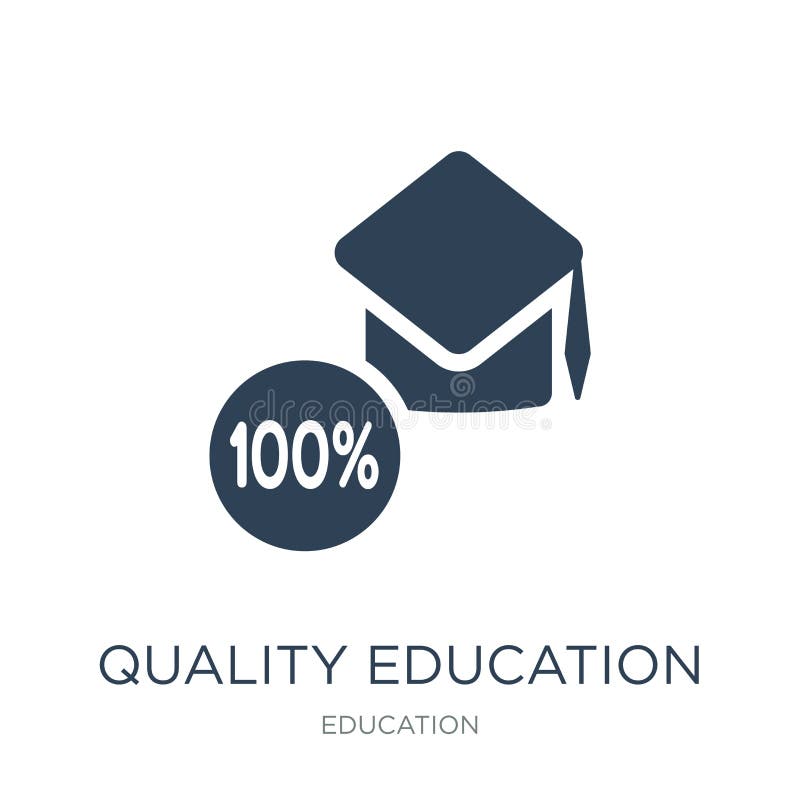 Quality Education Icon in Trendy Design Style. Quality Education Icon ...