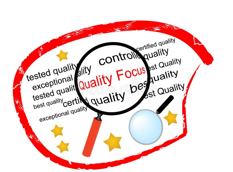 Focus Quality Defects Symbol Stock Illustration - Illustration of label ...