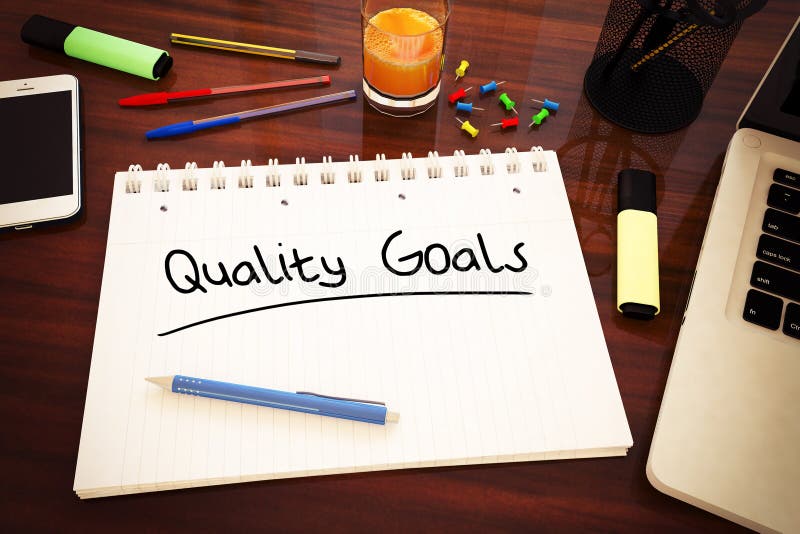 Quality Goals stock illustration. Illustration of magnifying - 50146537