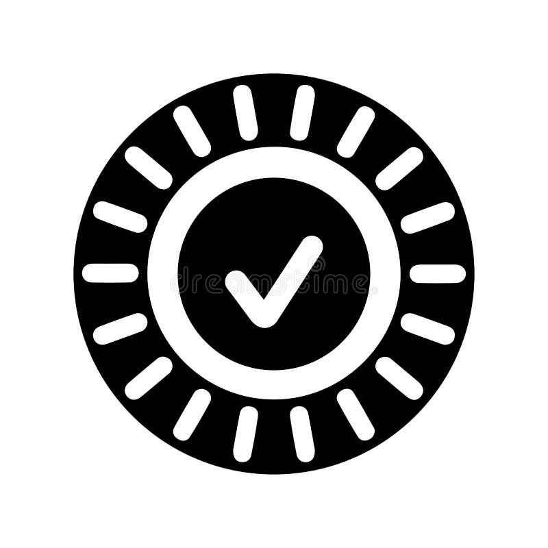 Quality Guarantee Icon, Check Mark / Black Color Stock Illustration ...