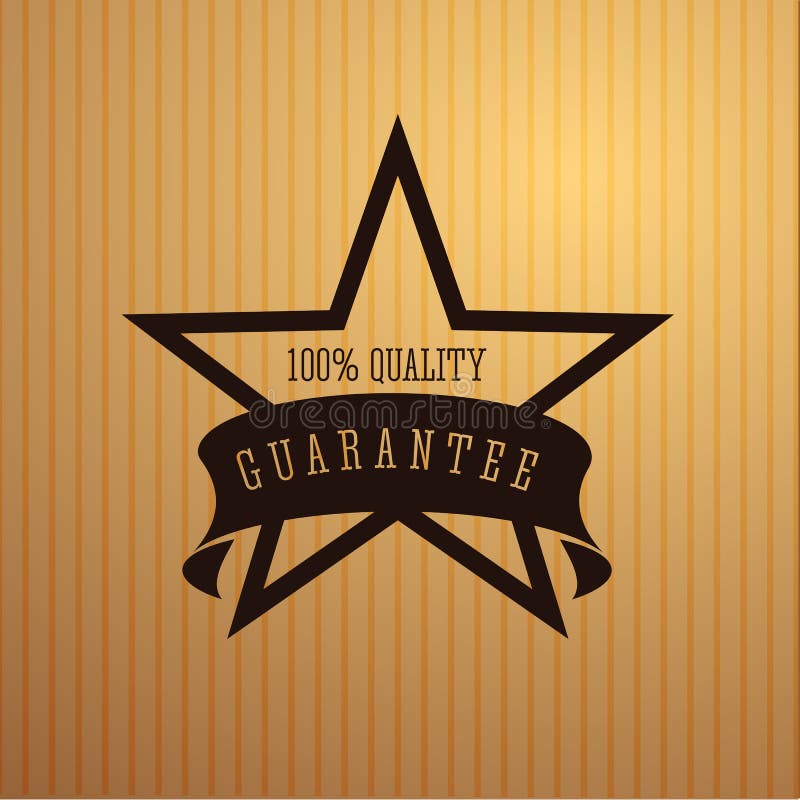 Quality Guarantee Star with Ribbon Stock Vector - Illustration of gold ...