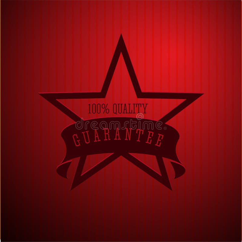 Quality Guarantee Star with Ribbon Stock Vector - Illustration of ...
