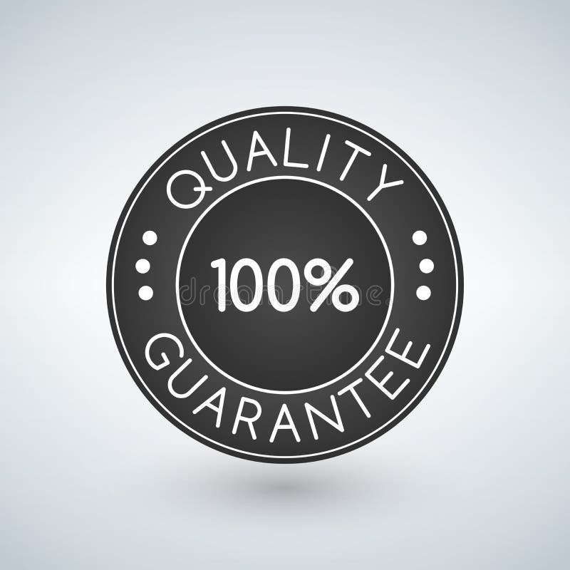 100 Quality Guarantee Sticker or Label, Illustration Stock Illustration ...