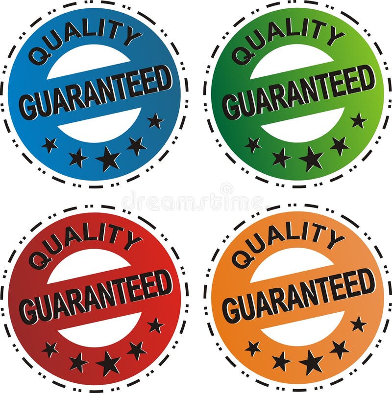 Quality Guaranteed Set stock vector. Illustration of guaranteed - 28676836