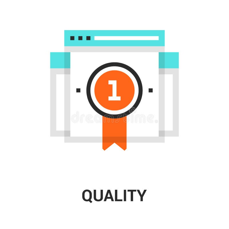 Quality icon concept stock vector. Illustration of flat - 78875842