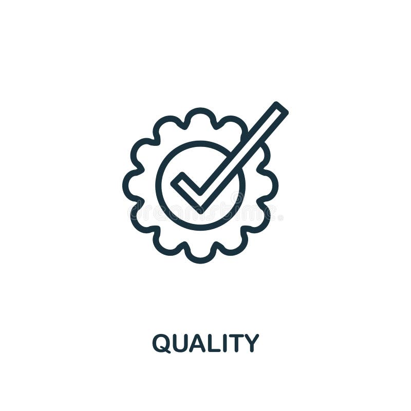 Quality Icon in Two Colors. Creative Black and Red Design from E ...