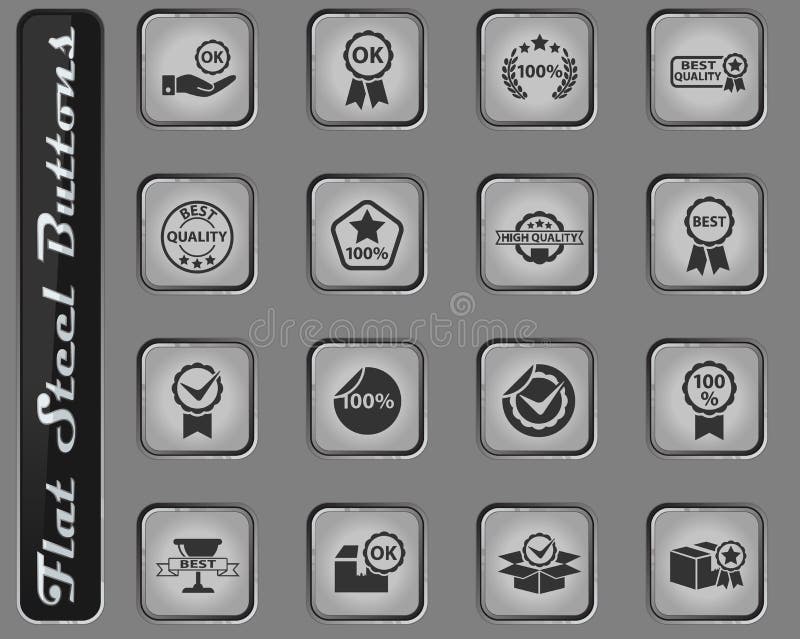 Quality icon set stock vector. Illustration of warranty - 132093714