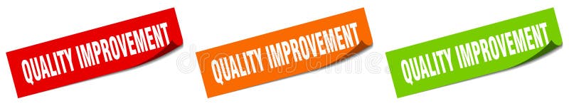 Quality Improvement Banner. Quality Improvement Speech Bubble Label Set ...