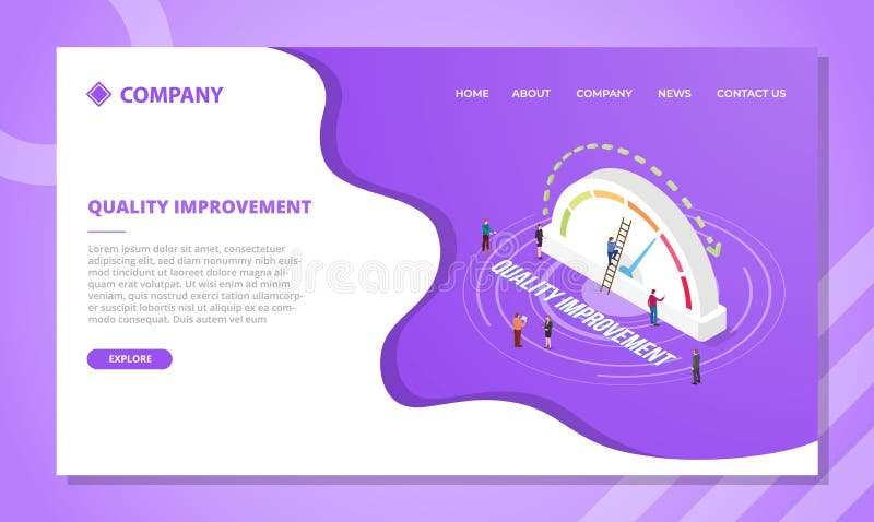 Quality Improvement Concept for Website Template or Landing Homepage ...
