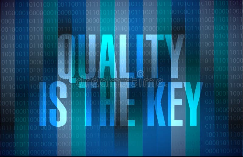 Quality is the Key Binary Sign Concept Stock Illustration ...