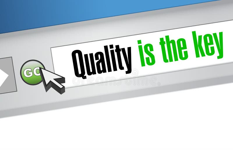 Quality is the Key Browser Sign Concept Stock Illustration ...