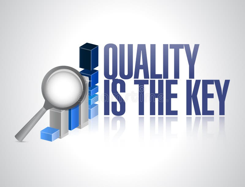 Quality is the Key Business Graph Stock Illustration - Illustration of ...