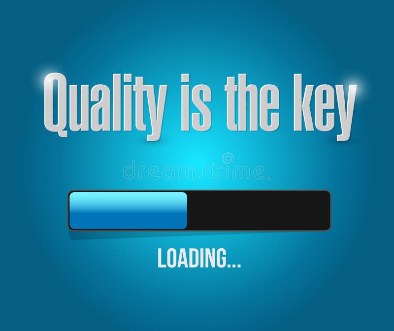 Quality is the Key Loading Bar Sign Stock Illustration - Illustration ...
