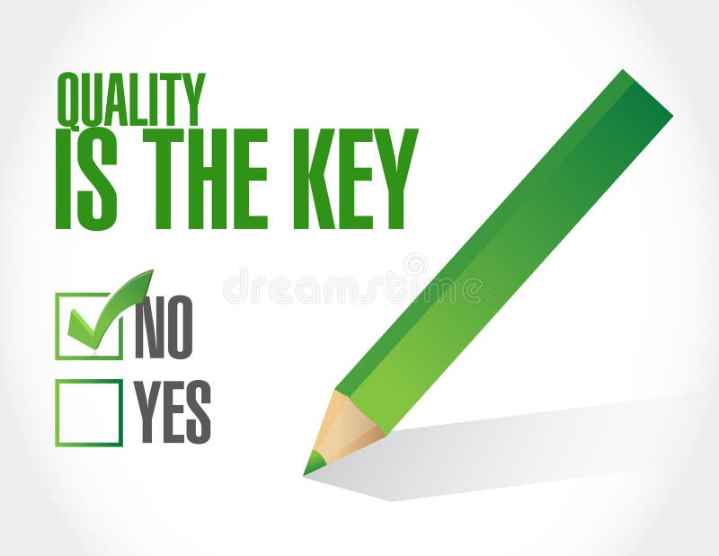 Quality is the Key Selection Sign Concept Stock Illustration ...