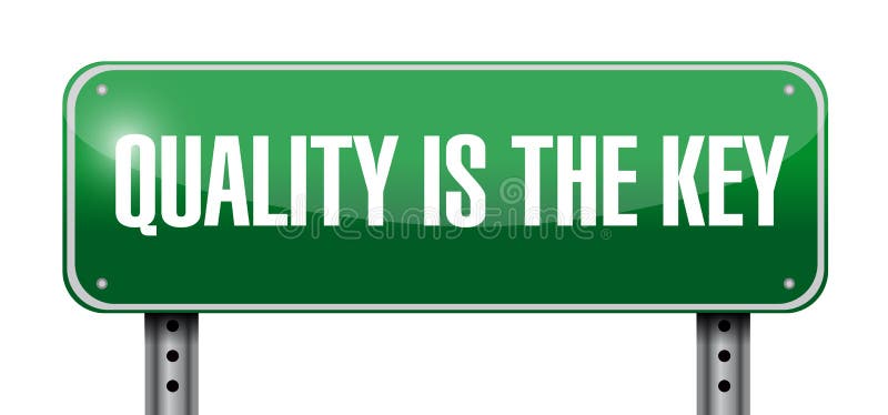Quality is the Key Street Sign Concept Stock Illustration ...
