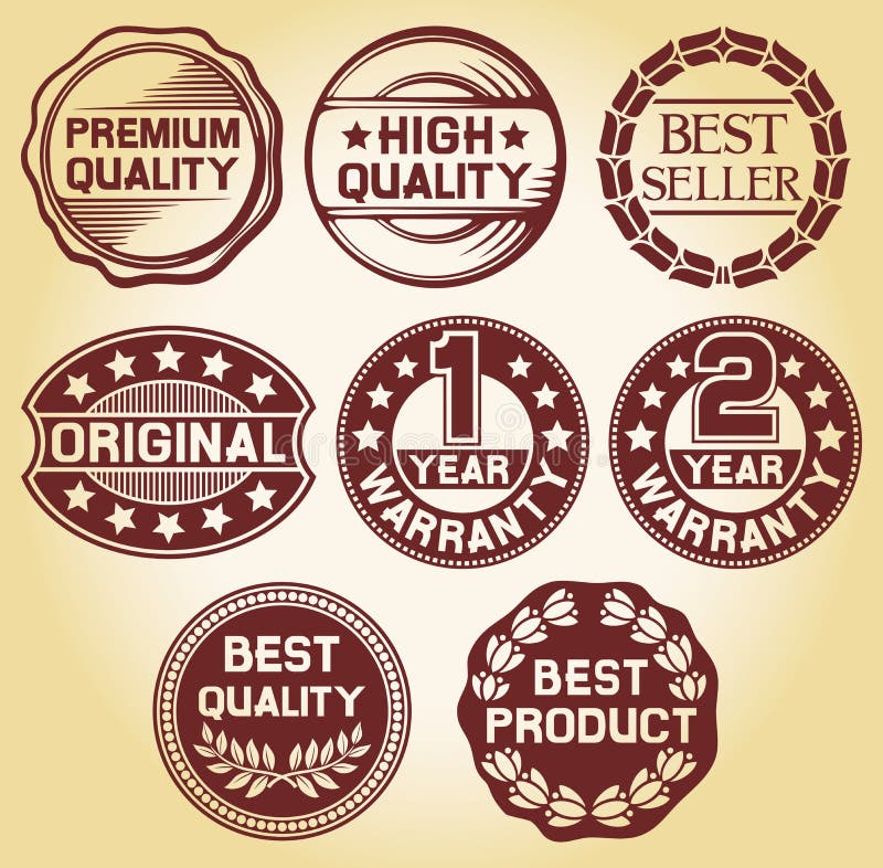 Quality label stock vector. Illustration of guarantee - 25037665