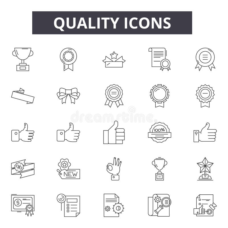 Quality Line Icons, Signs, Vector Set, Outline Illustration Concept ...