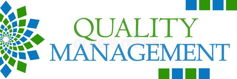 Quality Management Blue Business Element Green Left Side Stock ...