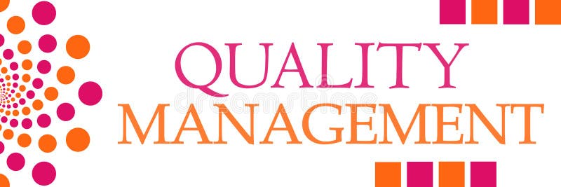 Quality Management Pink Orange Dots Horizontal Stock Illustration ...