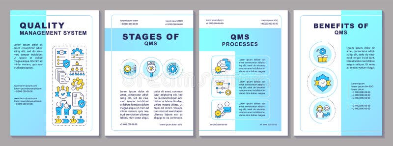 Quality Management System Brochure Template Stock Vector - Illustration ...