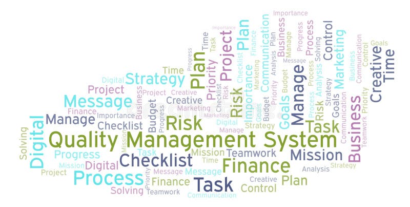 Quality Management System Word Cloud, Made with Text only. Stock ...