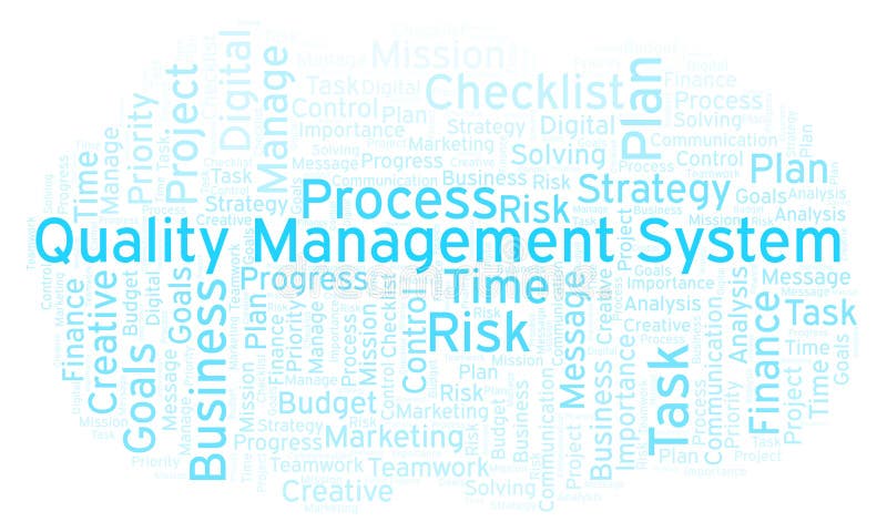 Quality Management Word Cloud, Made with Text only. Stock Illustration ...