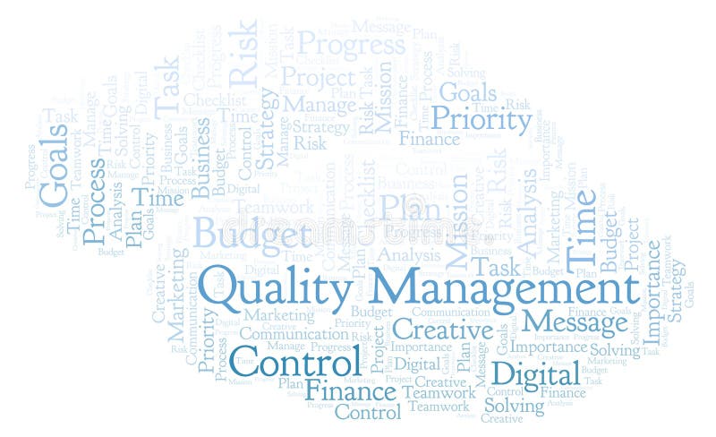 Quality Management Word Cloud, Made with Text only. Stock Illustration ...