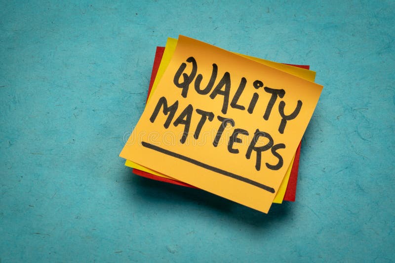 Go for Quality Advice or Reminder Stock Photo - Image of blue, espresso ...