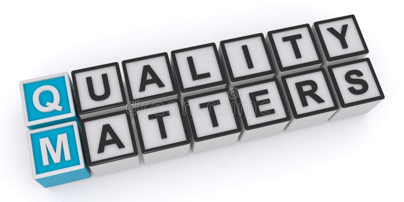 Quality Matters Word Blocks Stock Illustration - Illustration of ...