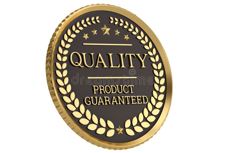 Quality Medal Isolated on White Background. 3D Illustration Stock ...