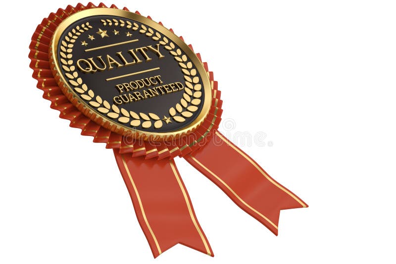 Quality Medal Isolated on White Background. 3D Illustration Stock ...